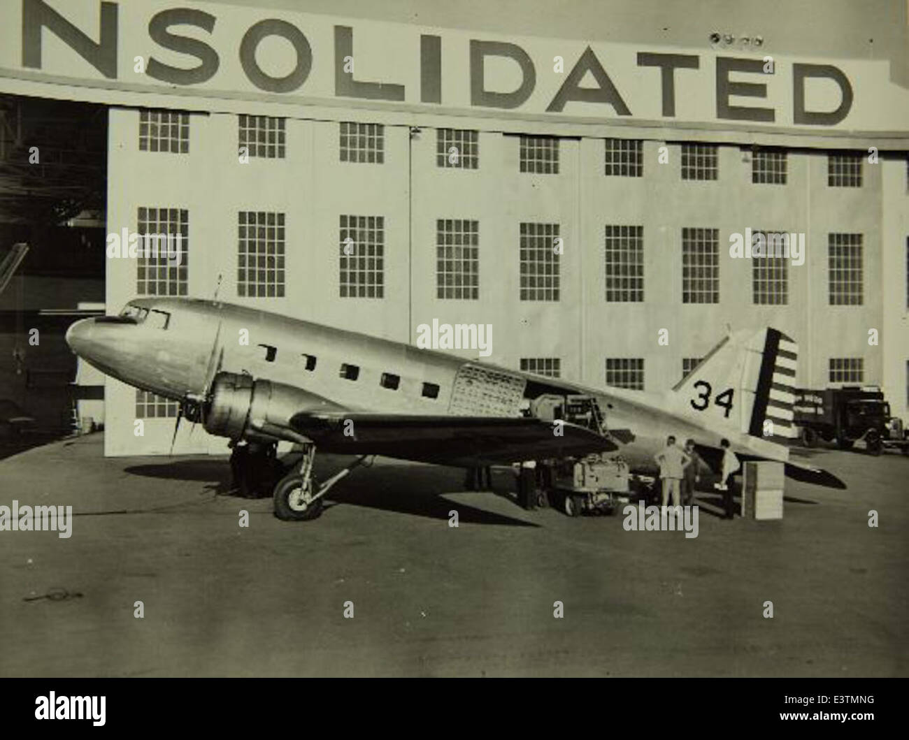 A photo showing aircraft engines being delivered to the Consolidated ...