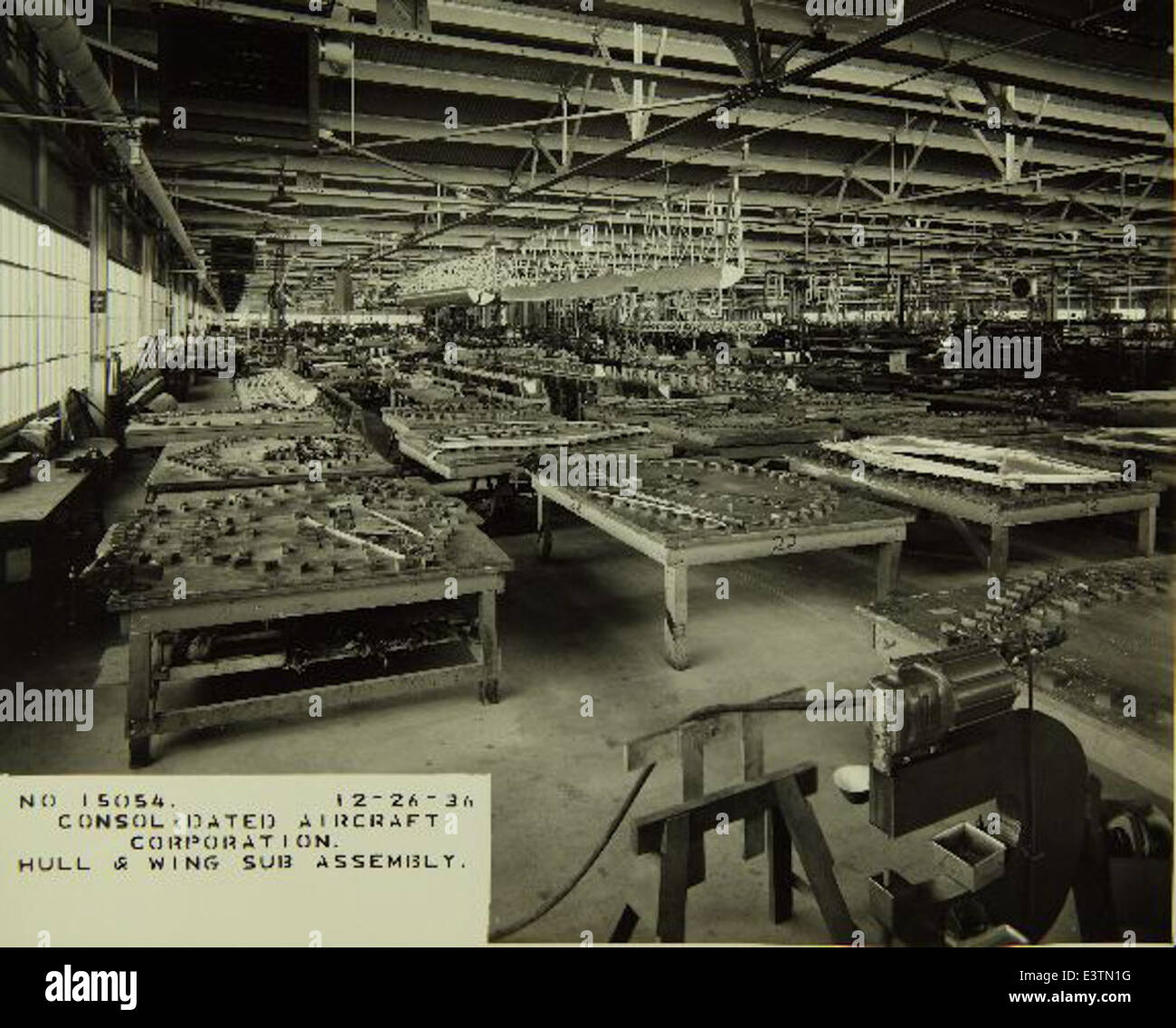 This image shows the machine shop at the Consolidated/Convair Aircraft ...