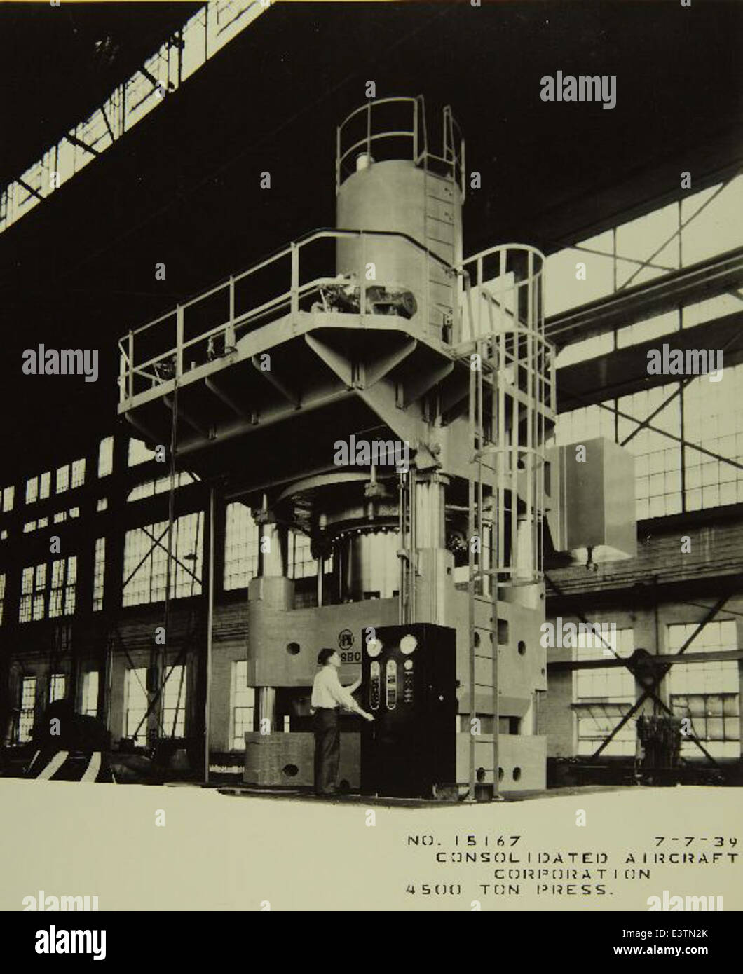 The interior of the Consolidated/Convair Aircraft Factory in San Diego ...