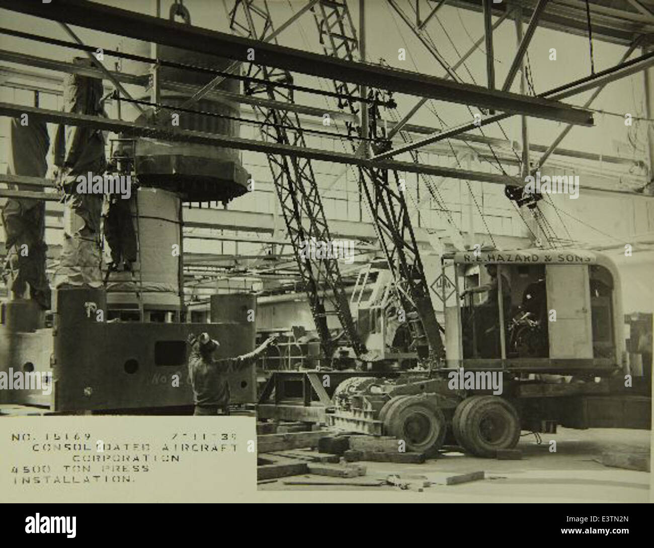The interior of the Consolidated/Convair Aircraft Factory in San Diego ...