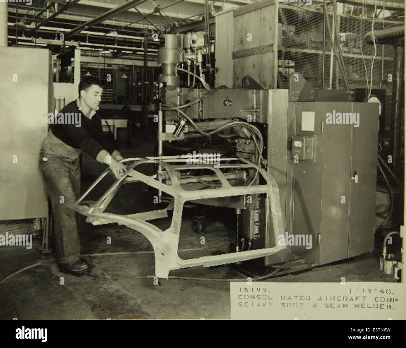 This interior view of the Consolidated/Convair aircraft factory in San ...