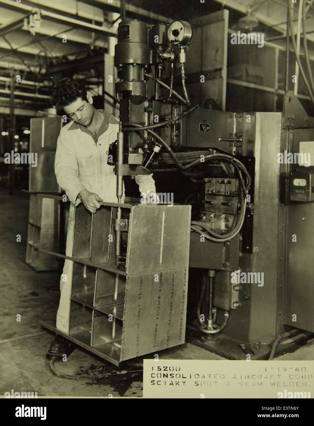 This interior photo of the Consolidated/Convair aircraft factory in San ...