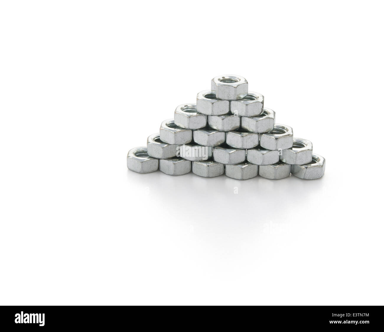 nuts stack up on white with clipping path Stock Photo - Alamy