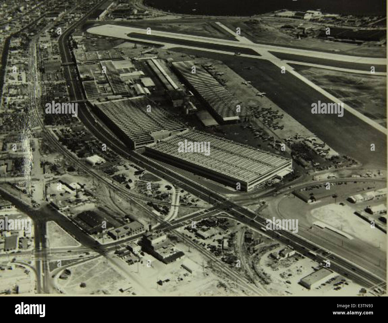 This aerial photograph captures the Consolidated/Convair Aircraft ...