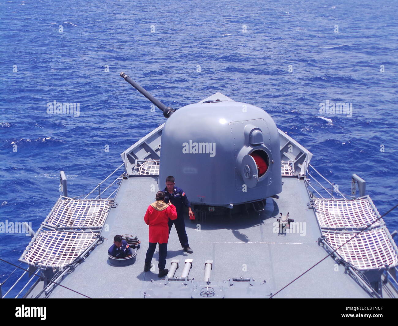 Subic, Philippines. 29th June, 2014. An OTO Melara 76 mm gun, a naval ...