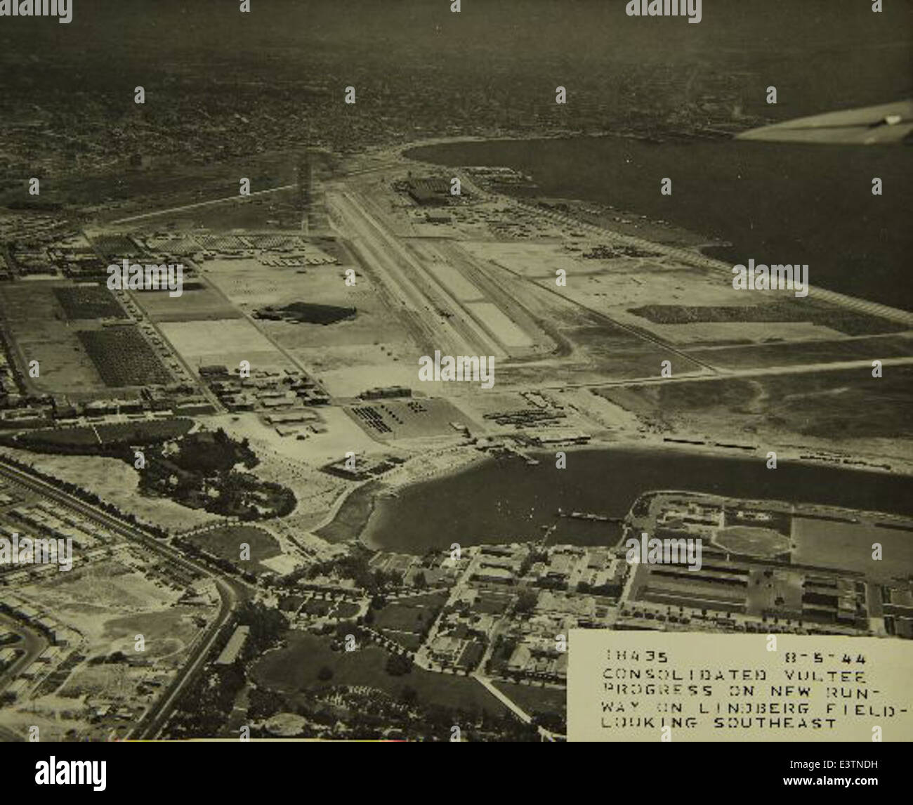 An aerial view of the Consolidated/Convair aircraft factory at ...