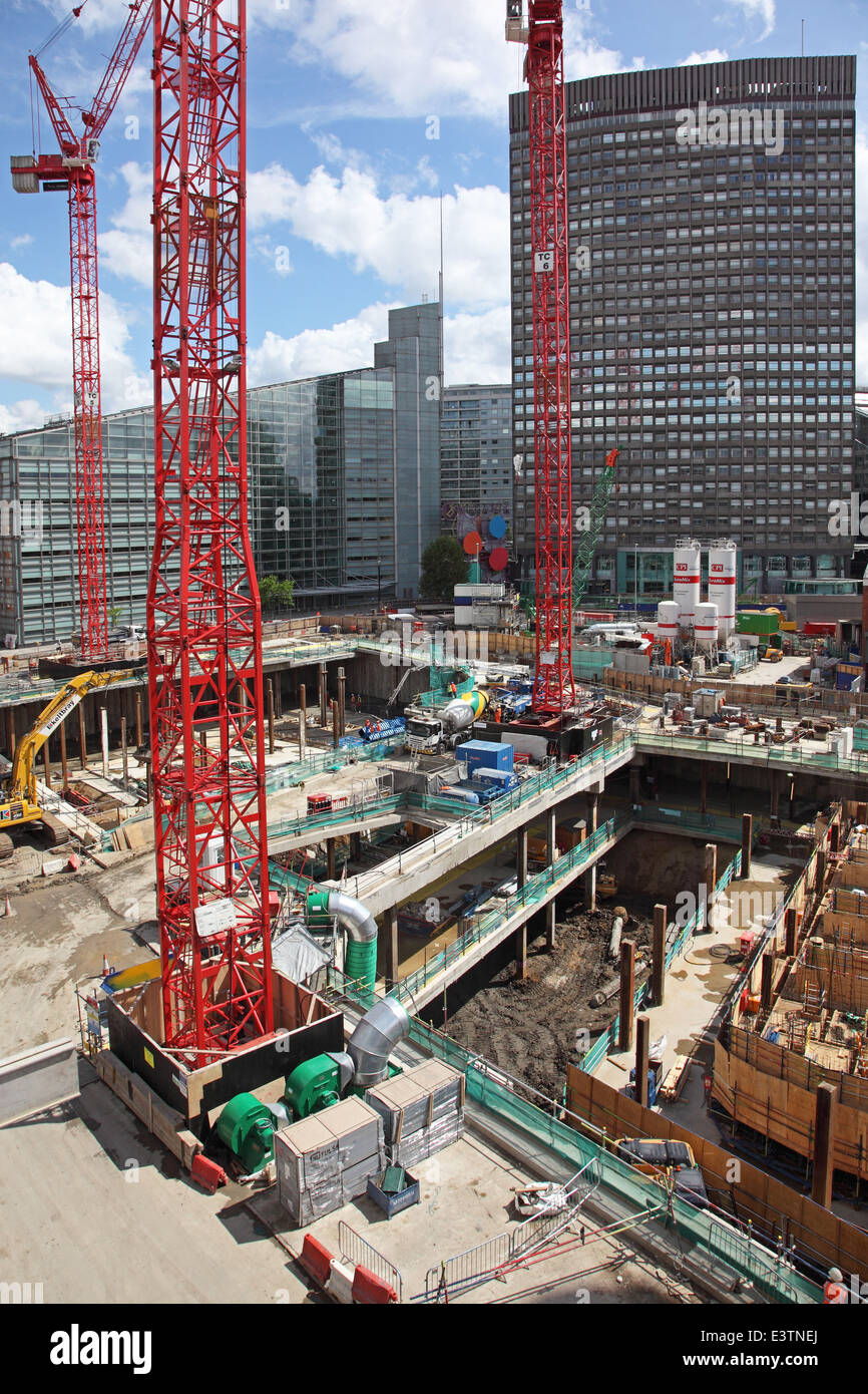 Construction of the Nova Victoria development in London UK showing ...