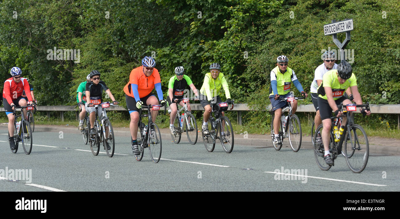 Manchester, UK 29th June 2014 Thousands of cyclists take part in the ...