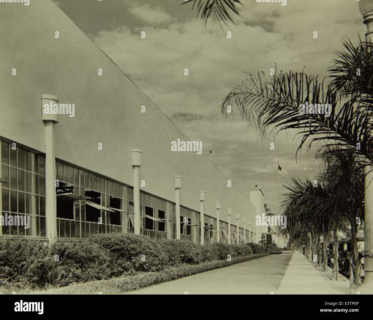 This photograph highlights the Consolidated/Convair aircraft factory in ...