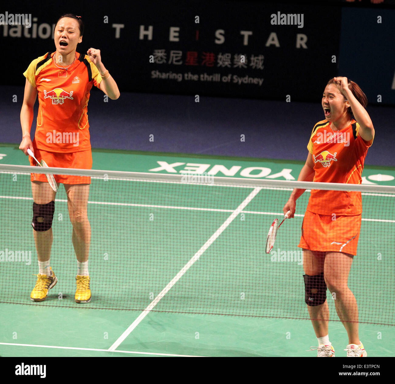 Sydney, Australia. 29th June, 2014. Tian Qing and Zhao Yunlei (L ...