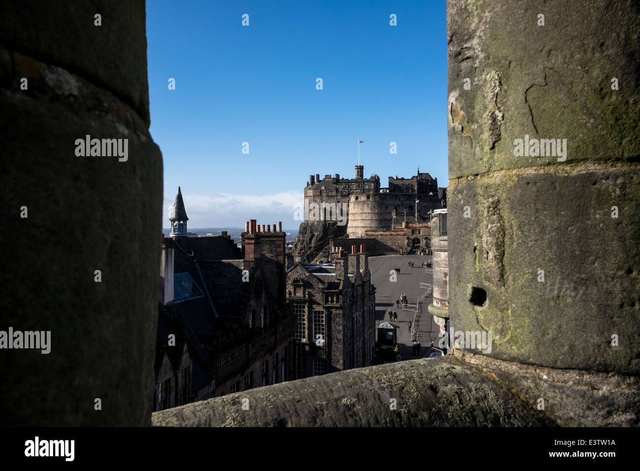 Edinburgh's Castle view from Camera Obscura building Stock Photo - Alamy