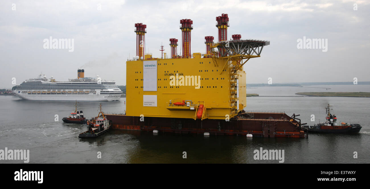 Rostock-Warnemuende, Germany. 28th June, 2014. The SylWin alpha ...