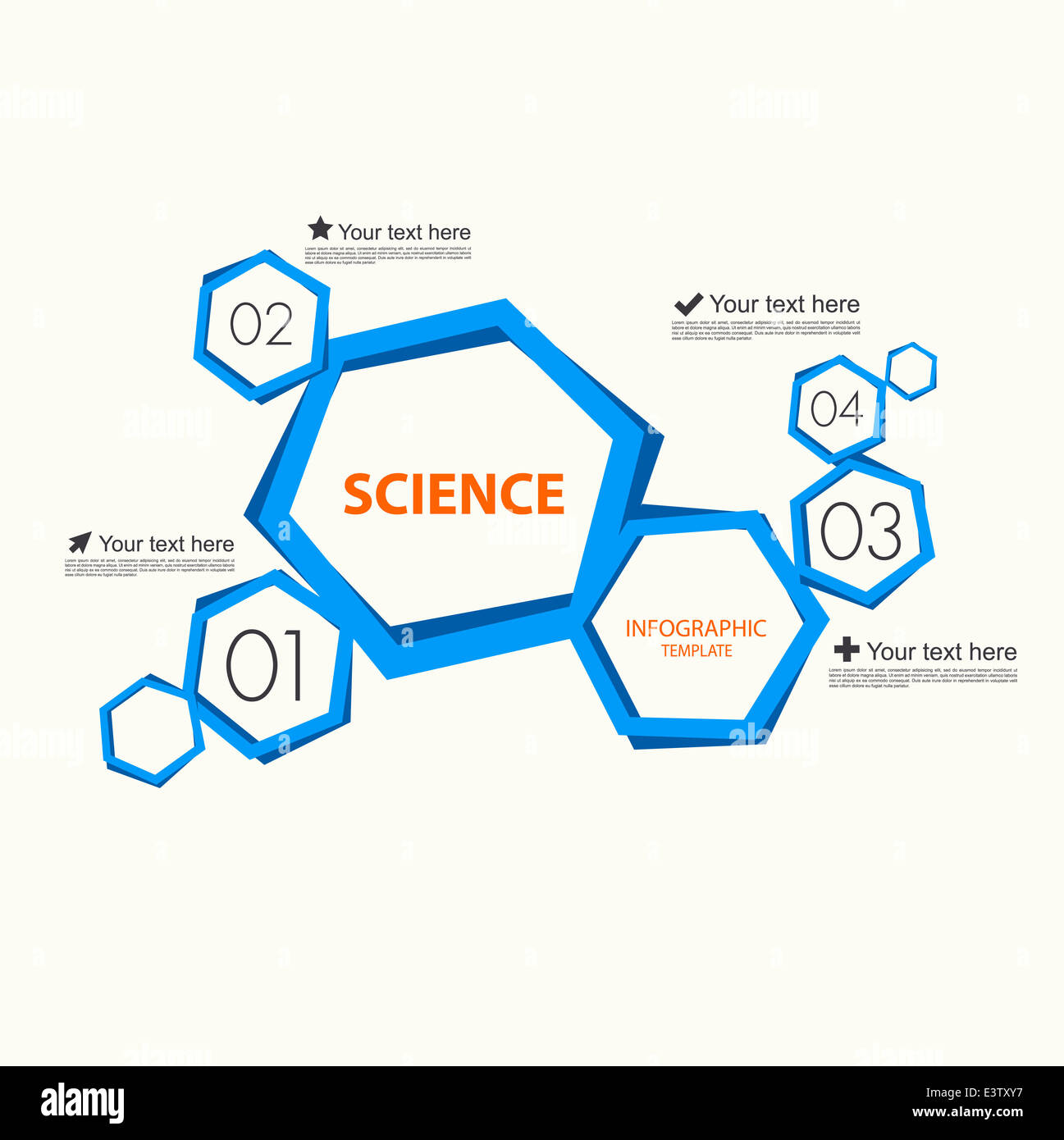 Science infographic template Stock Photo - Alamy