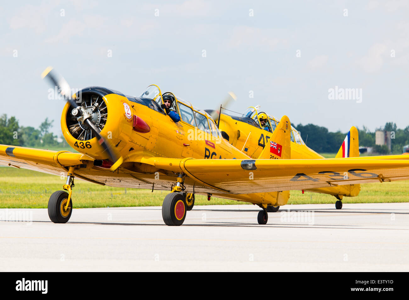 Waterloo, Ontario, Canada. 27th June, 2014. Canadian Harvard traning ...