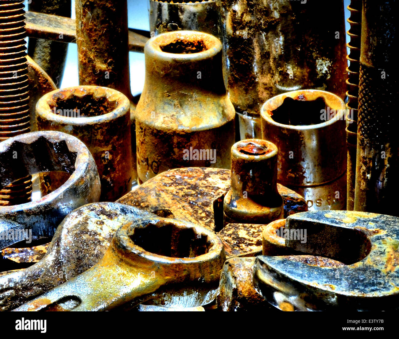 Old spanners hi-res stock photography and images - Alamy