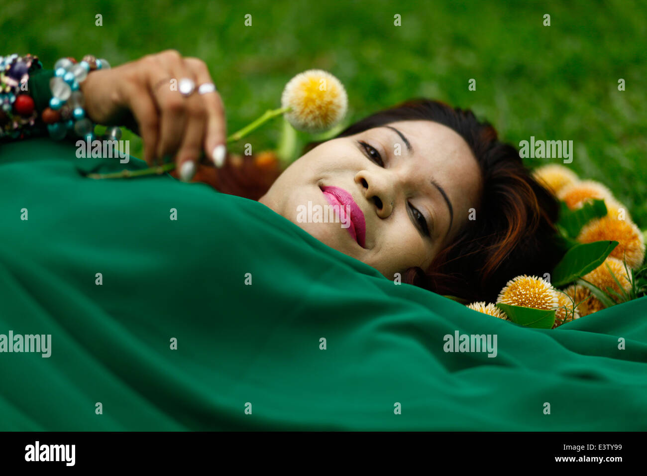 a couple present their love with kadam flowers. The Kadam flower ...