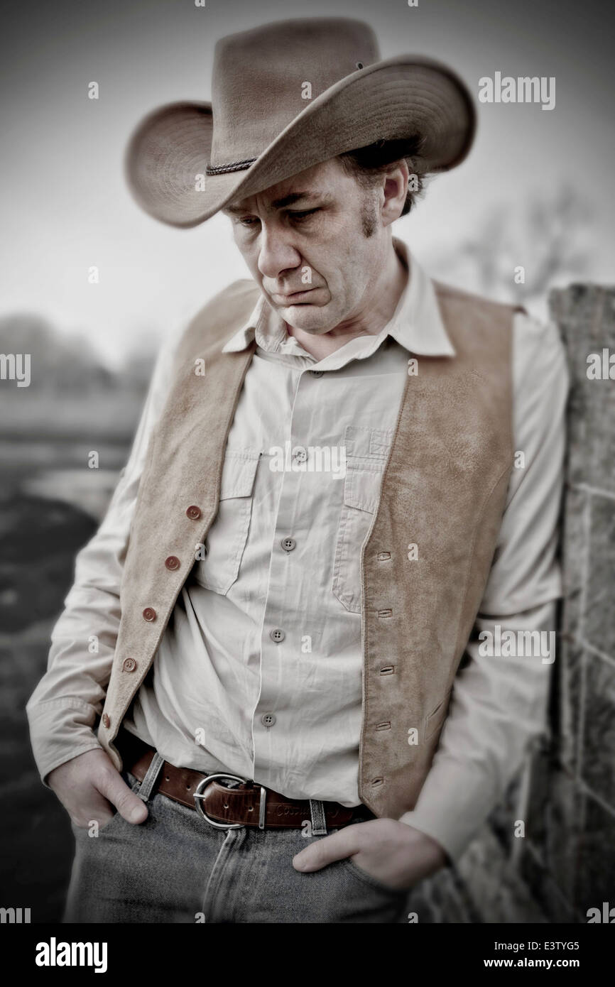Stetson Rancher Cowboy Man High Resolution Stock Photography and Images ...
