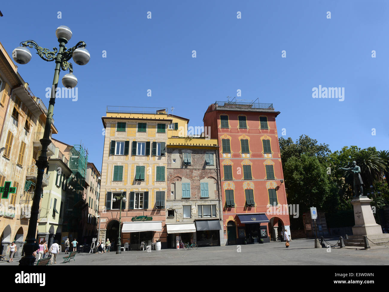 Chiavari in Liguria Italy Statue of Piazza Mazzini Stock Photo - Alamy