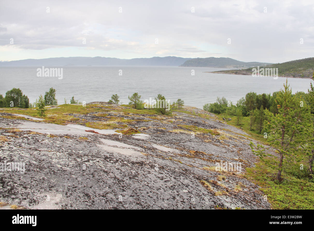Norwegian landscaped park with walking roads, Alta Stock Photo - Alamy