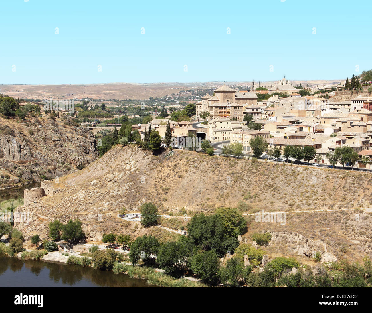 Toledo and Tagus river Spain panoramic view Stock Photo - Alamy
