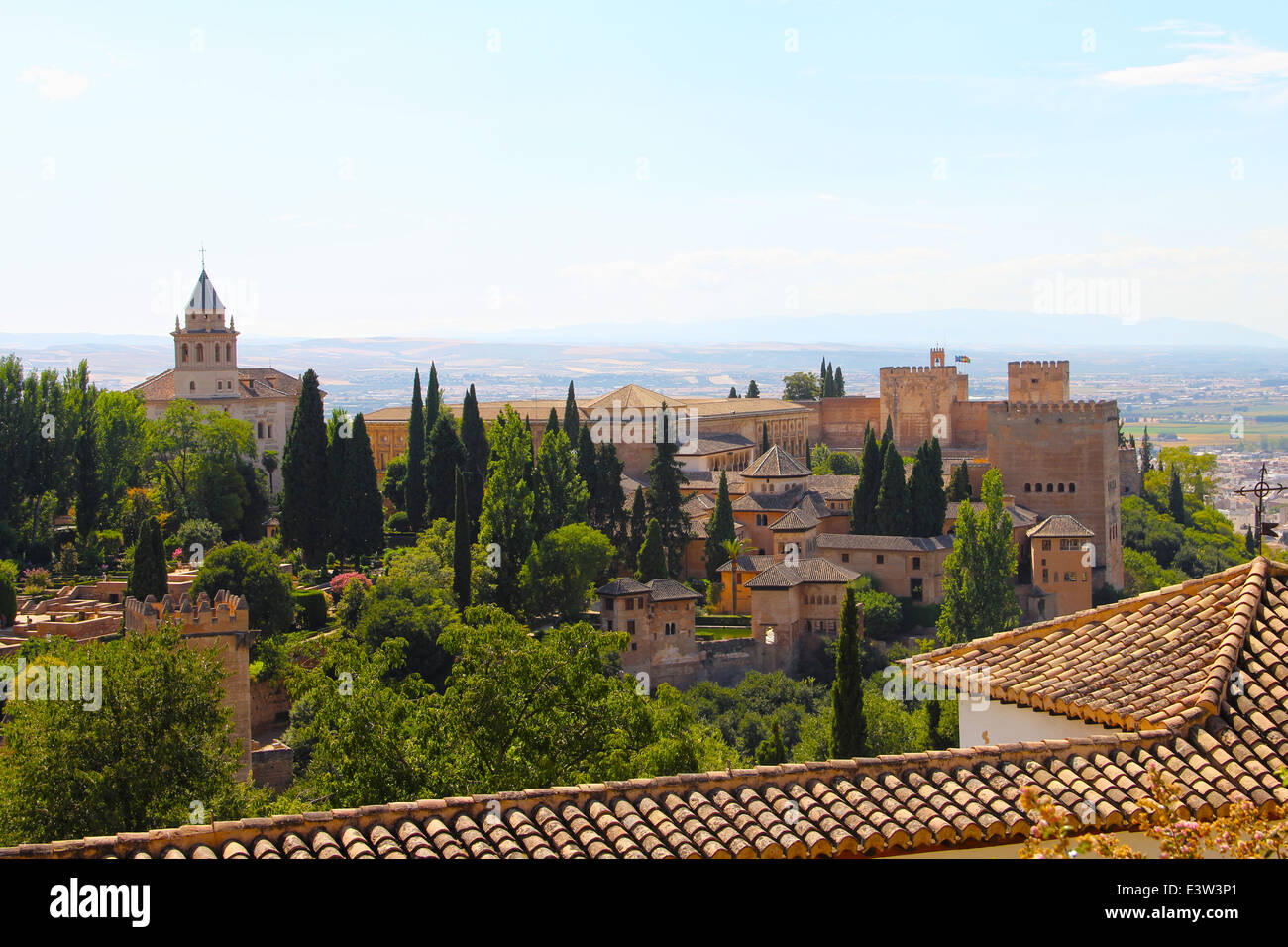 Panoramic view on ancient city of Alhambra Stock Photo - Alamy