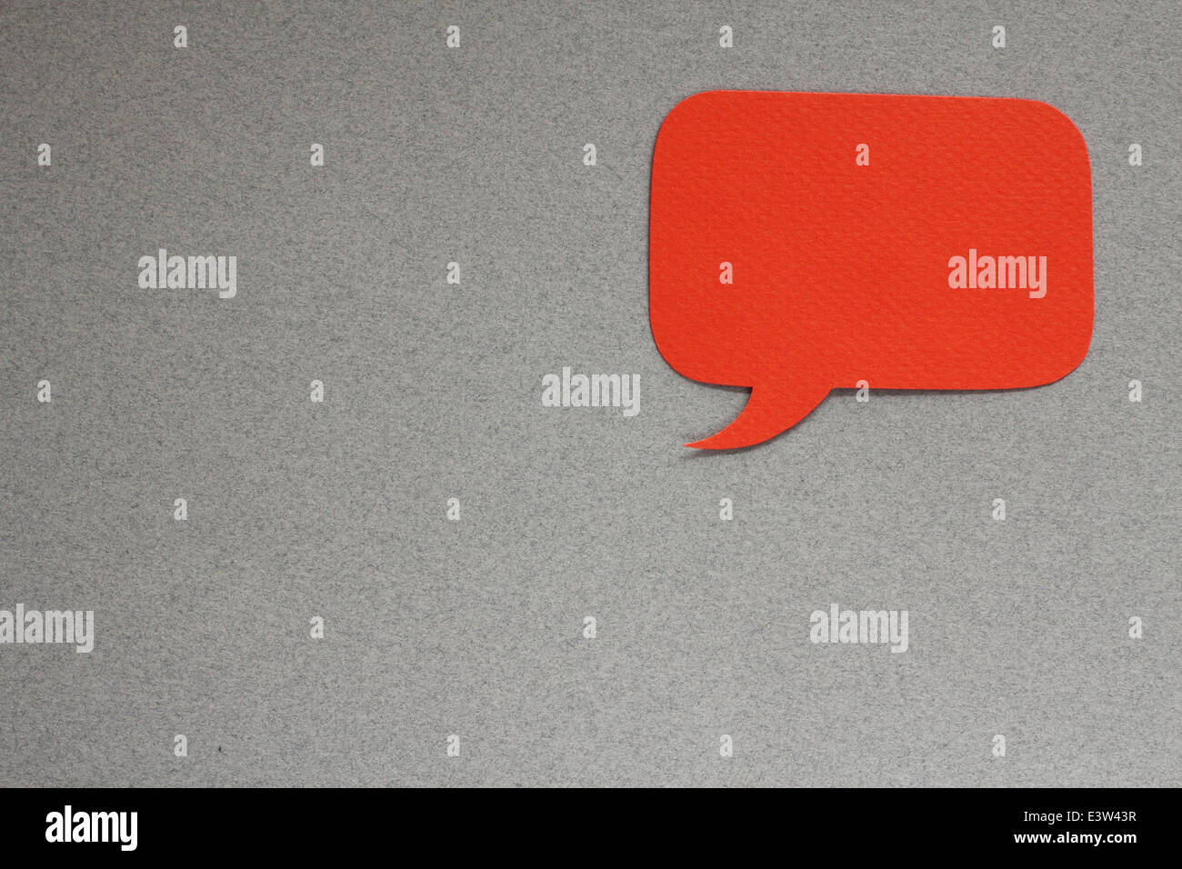 One paper dialog box on gray background with blank empty copy space ...