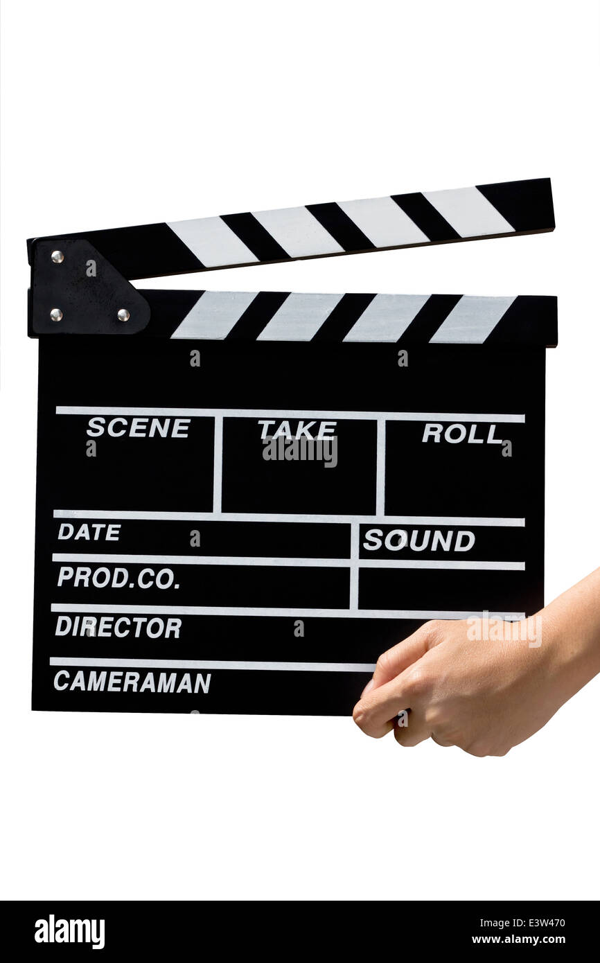 Wooden Slate in hand Stock Photo - Alamy