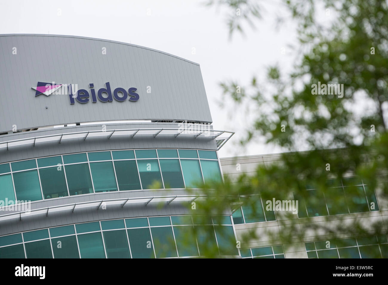An office building occupied by the defense contractor Leidos in ...
