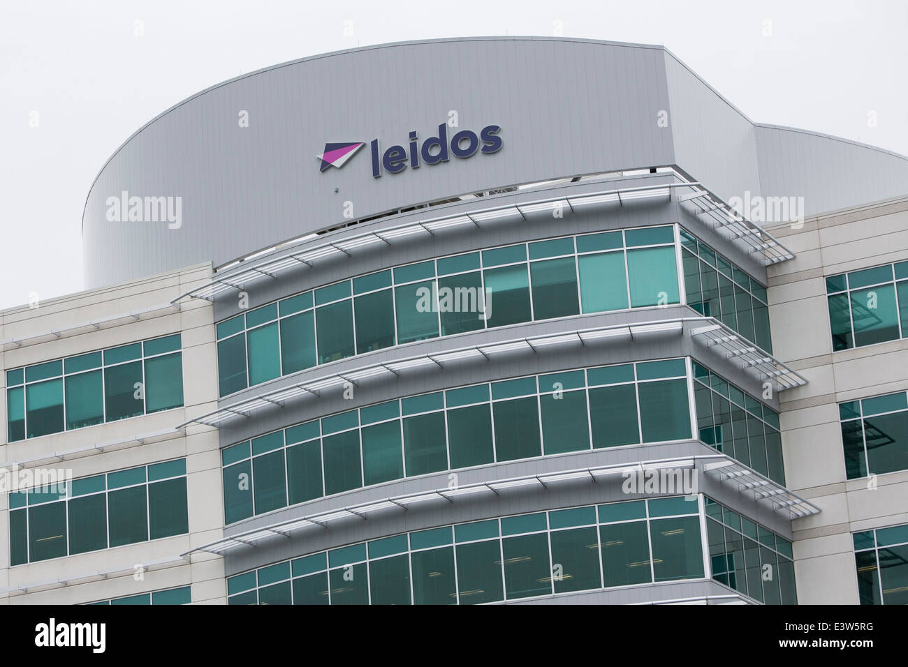 An office building occupied by the defense contractor Leidos in ...