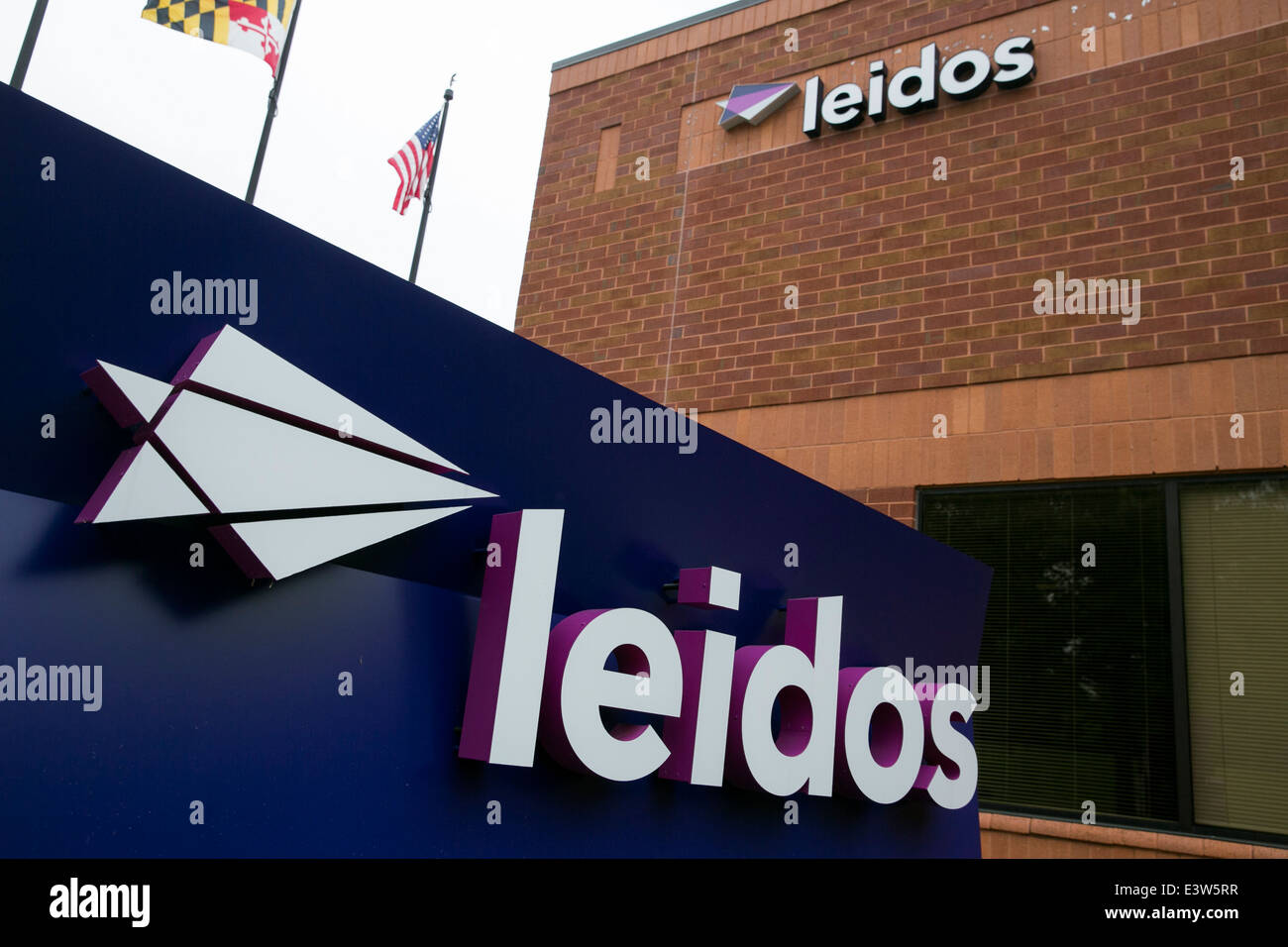 An office building occupied by the defense contractor Leidos in ...