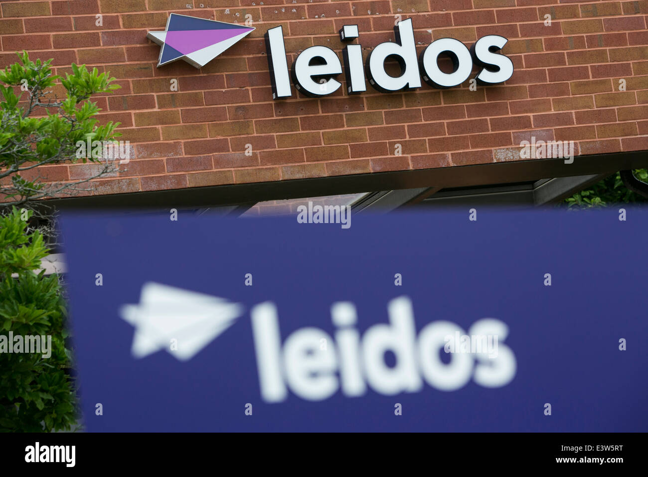 An office building occupied by the defense contractor Leidos in ...