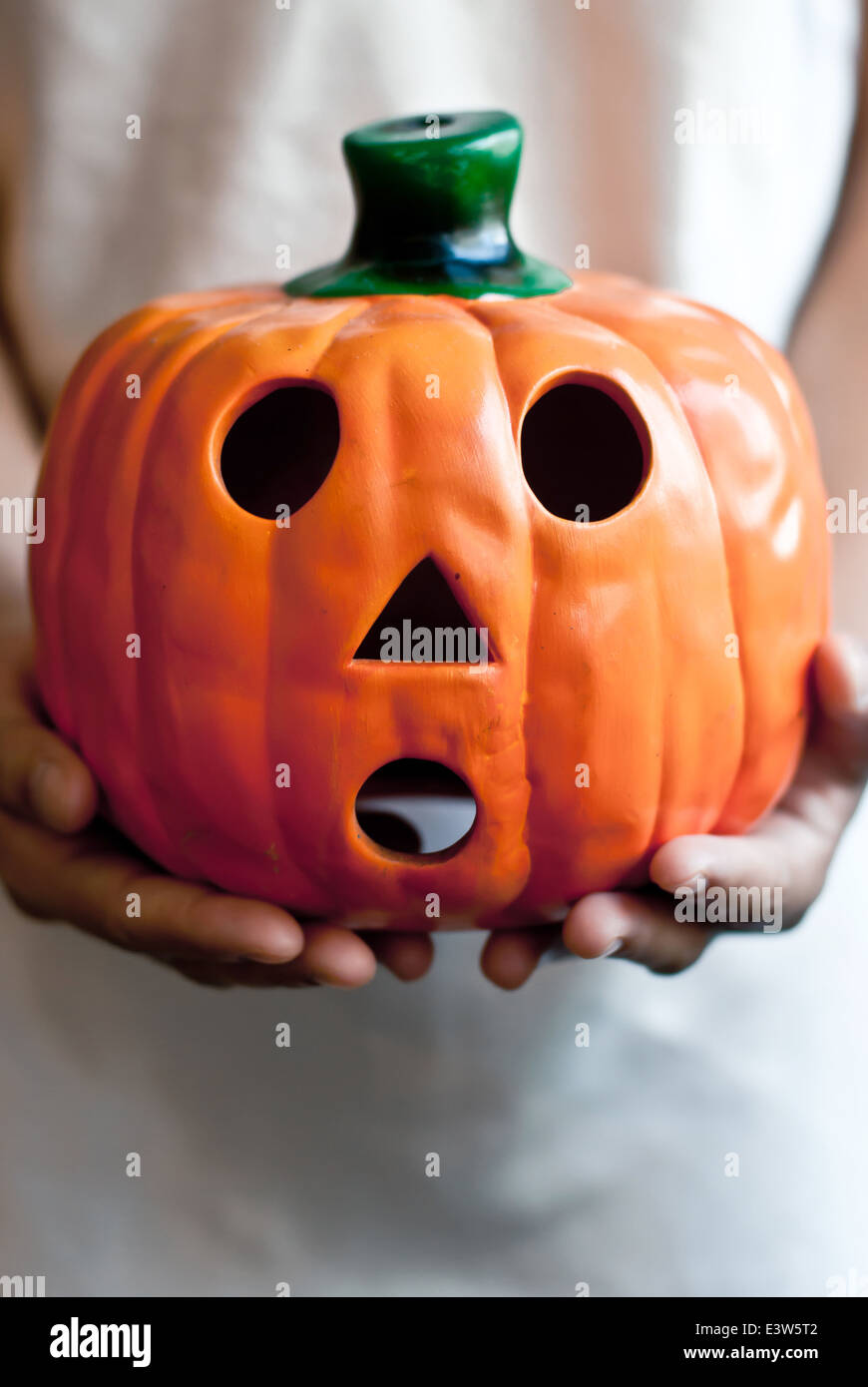 a child holds the pumpkin Stock Photo - Alamy