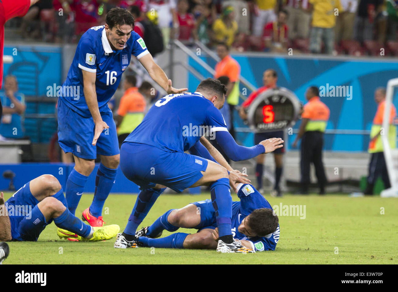 Recife, Brazil. 29th June, 2014. Greece team group (GRE) Football ...