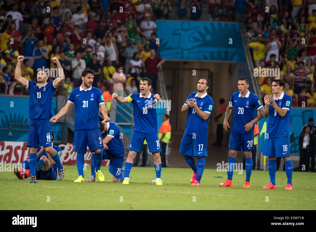Recife, Brazil. 29th June, 2014. Greece team group (GRE) Football ...