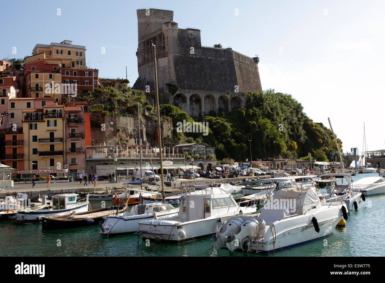 Lerici, gulf of Poets, Cinque Terre, La Spezia, Liguria, Italy Stock ...
