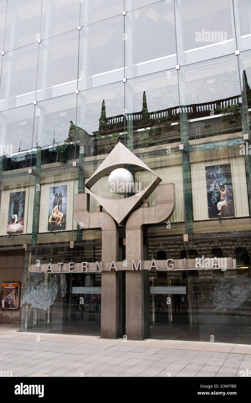 magic lantern theater, prague, czech republic Stock Photo - Alamy