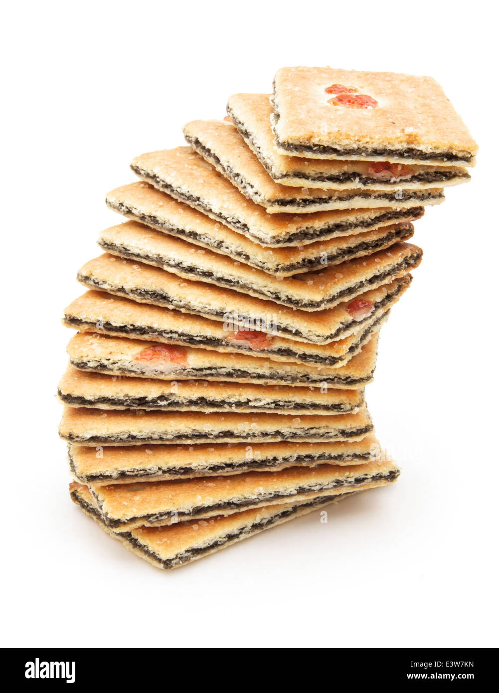 stacked biscuits with grape filling Stock Photo - Alamy