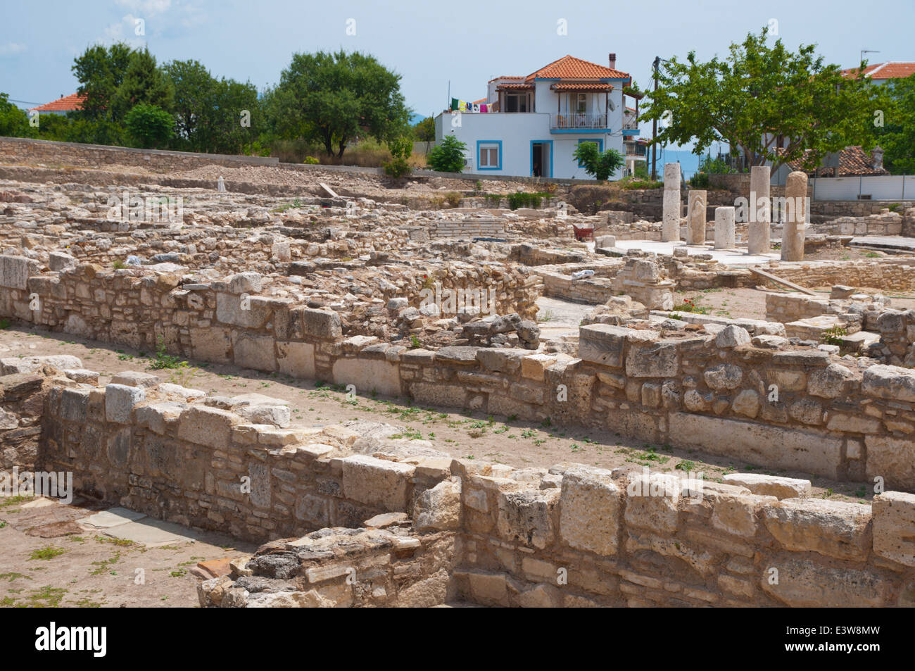 Excavations next to Archeological museum, Pythagoreio, Samos island ...