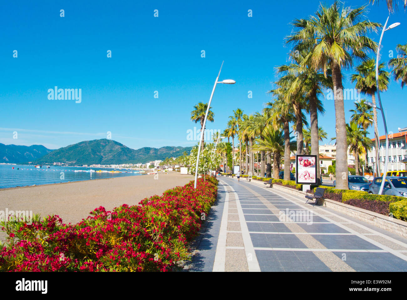 Kordon beachside promenade, Icmeler resort, near Marmaris, Mugla ...