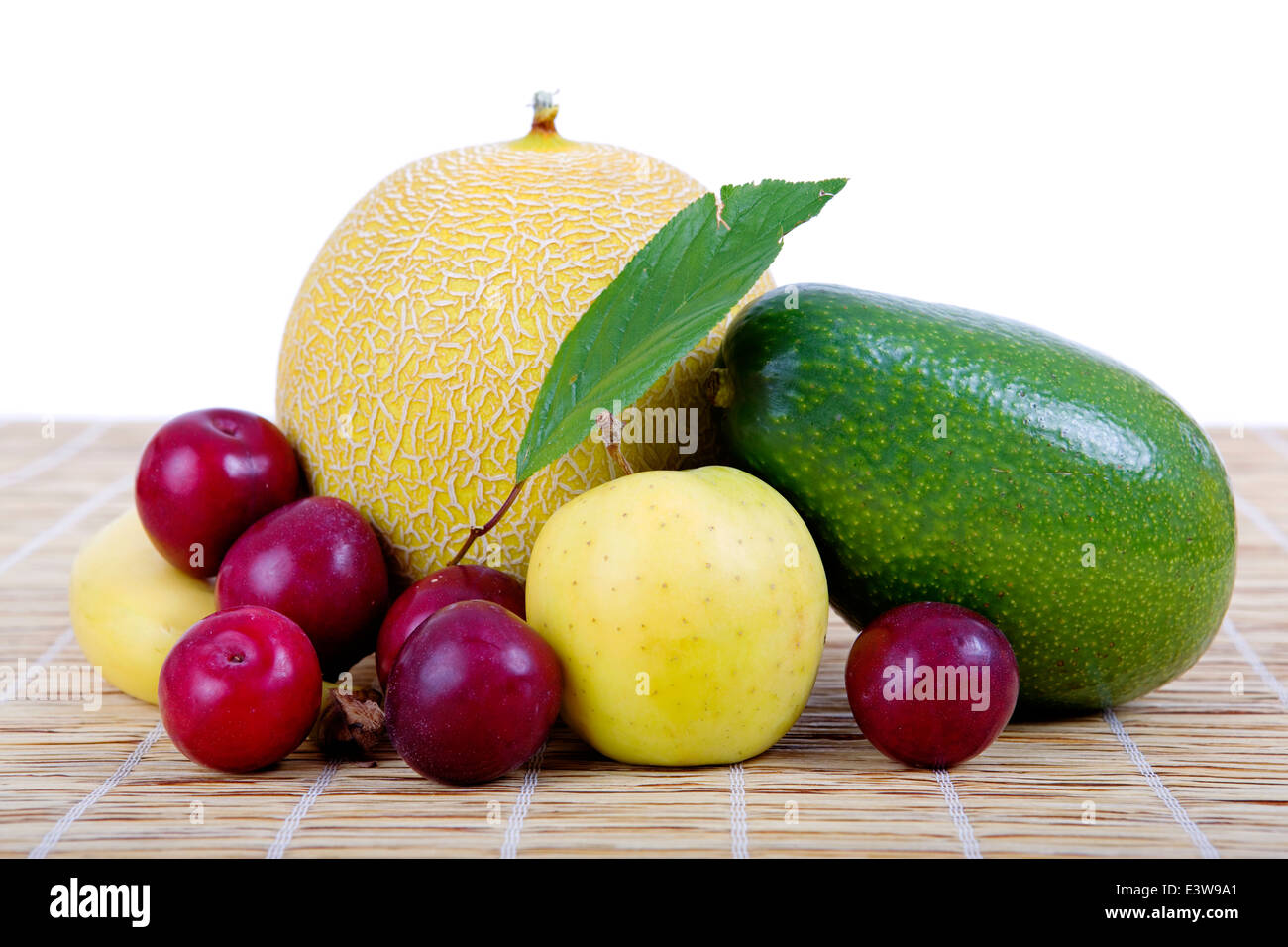 set of fruits isolated on white background Stock Photo - Alamy