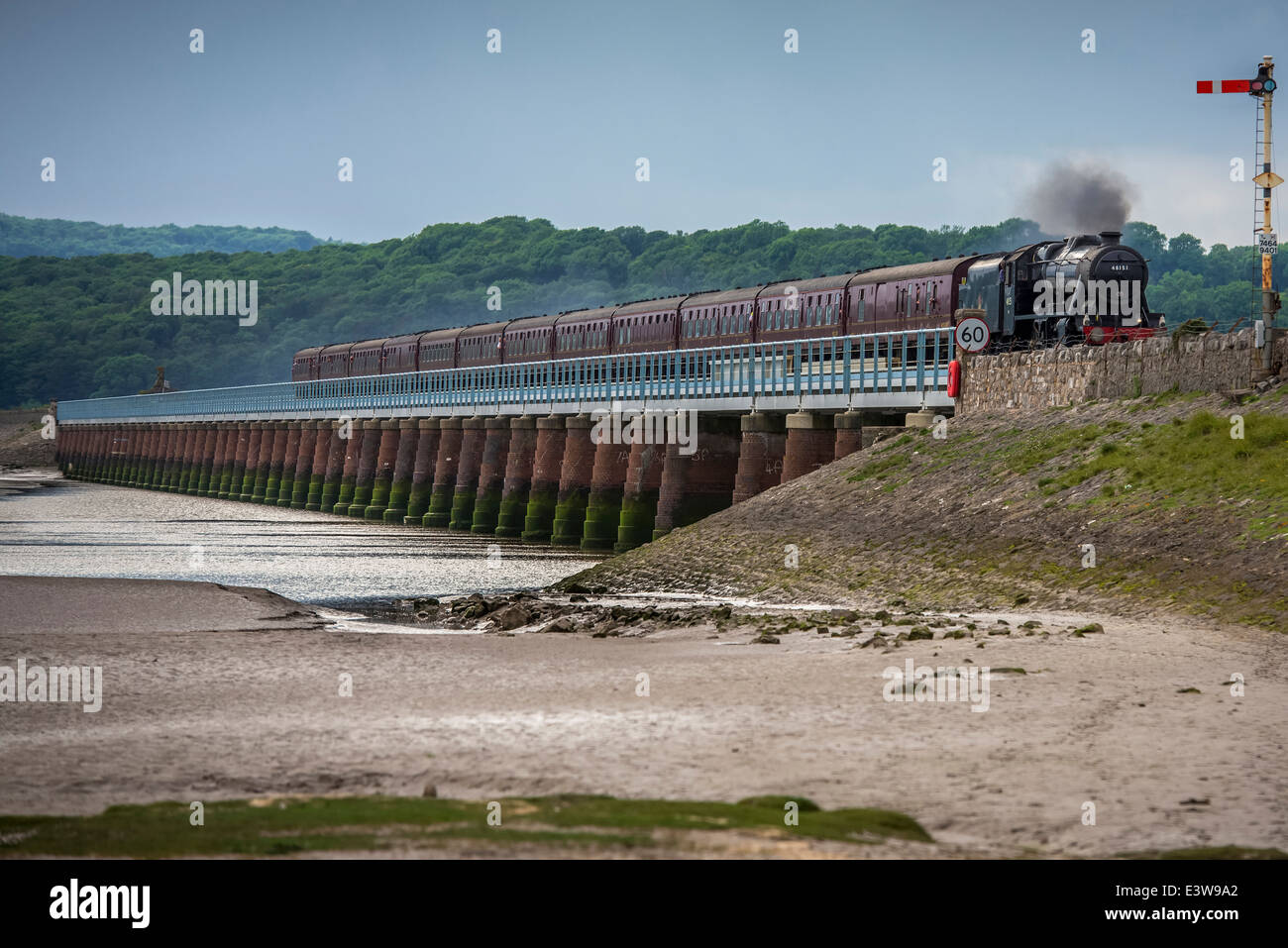 Train crossing viaduct arnside cumbria hi-res stock photography and ...