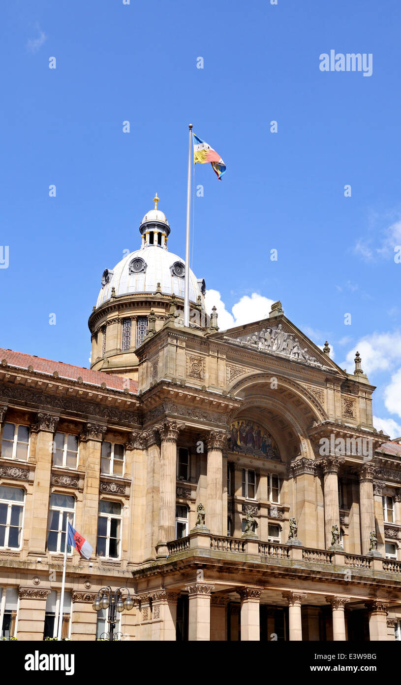 Dome and flagpole on top of the Council House in Victoria Square ...