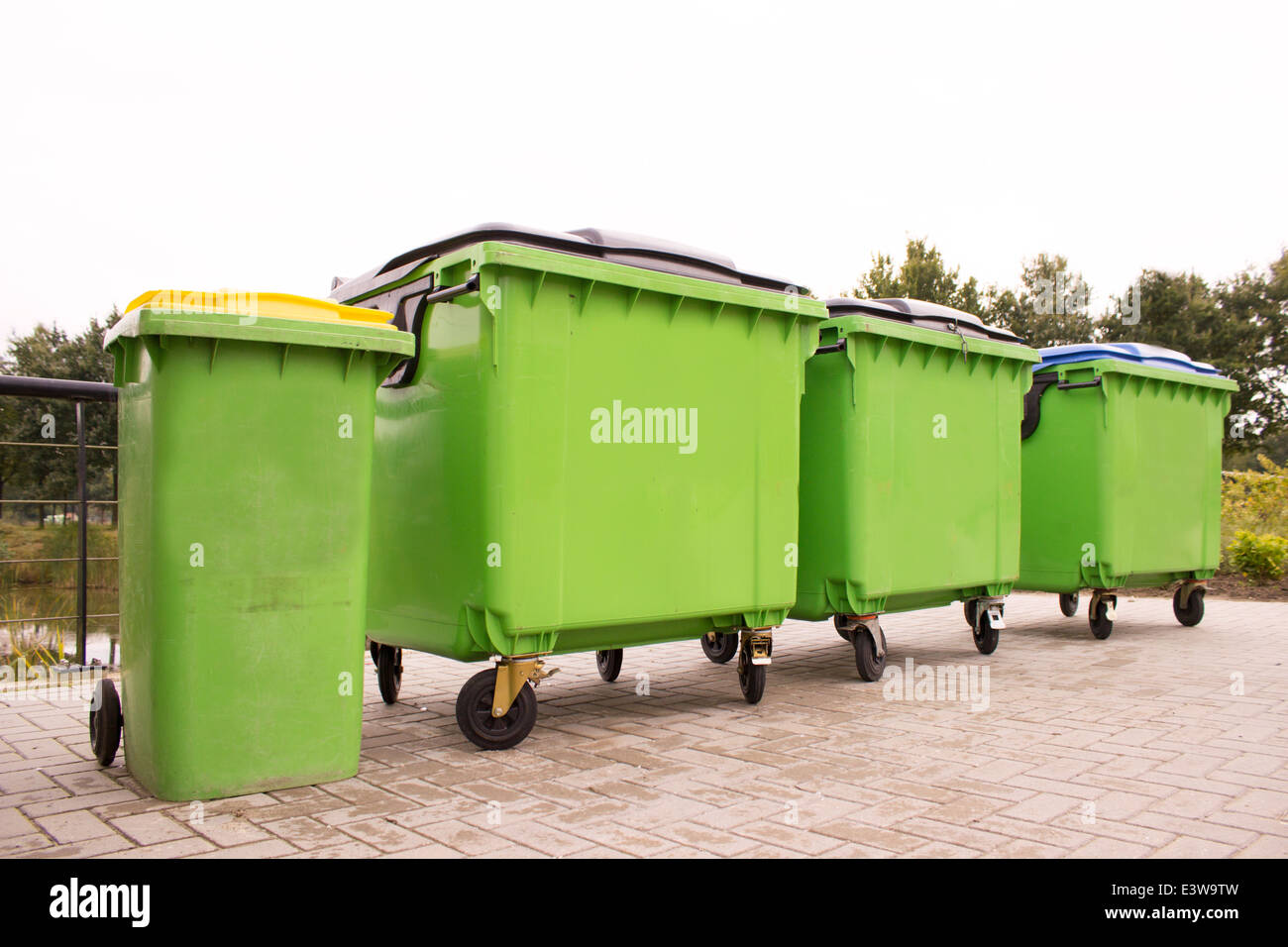 Rubbish containers in four hi-res stock photography and images - Alamy