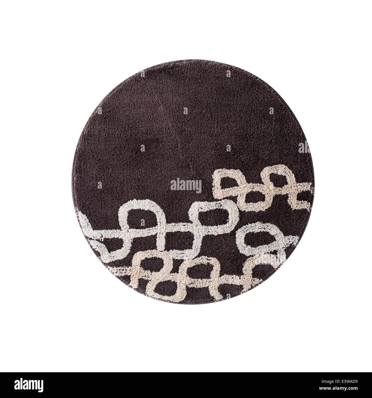a round brown carpet isolated on white background Stock Photo - Alamy