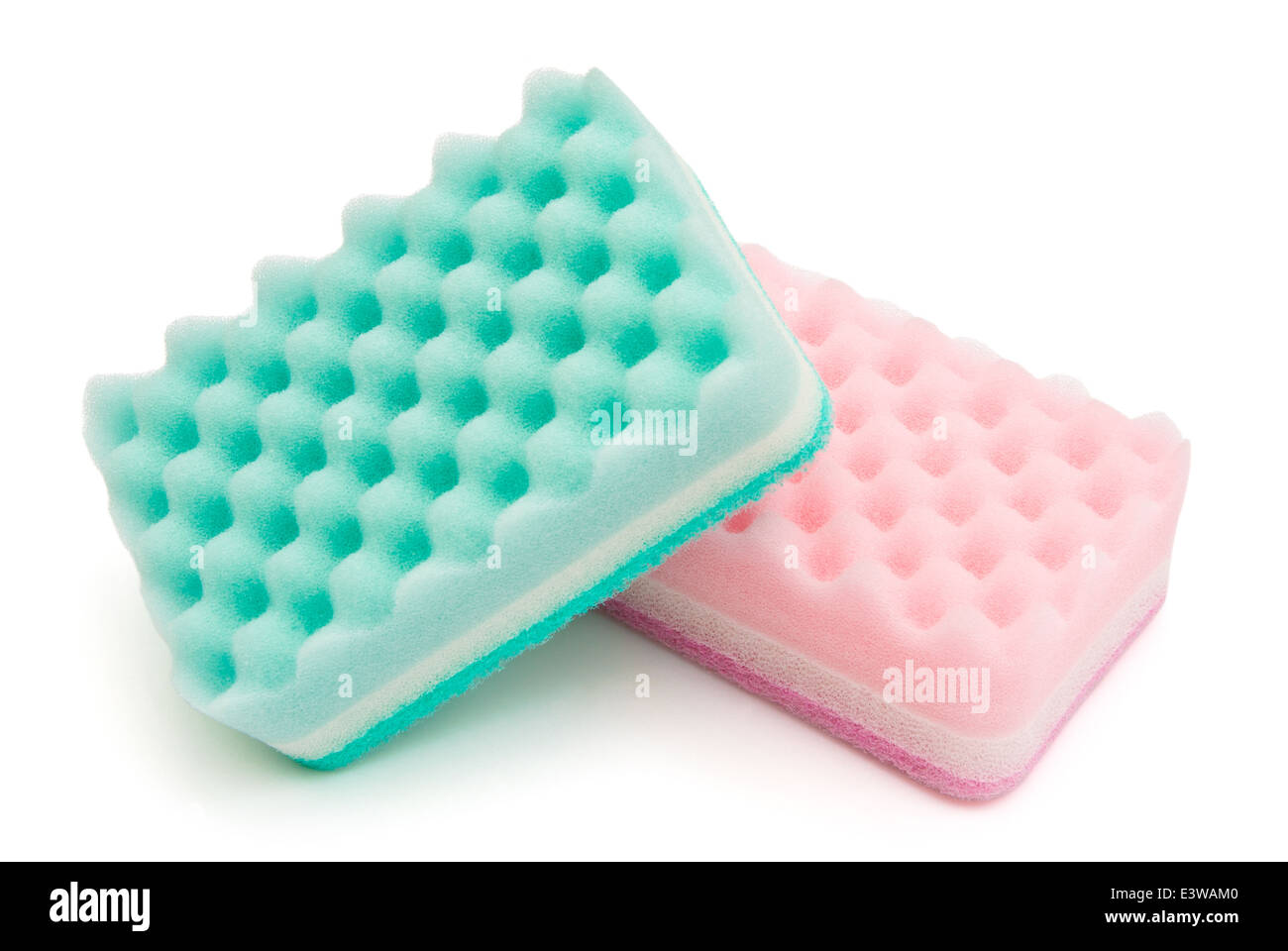 two cleaning sponges with clipping path Stock Photo - Alamy
