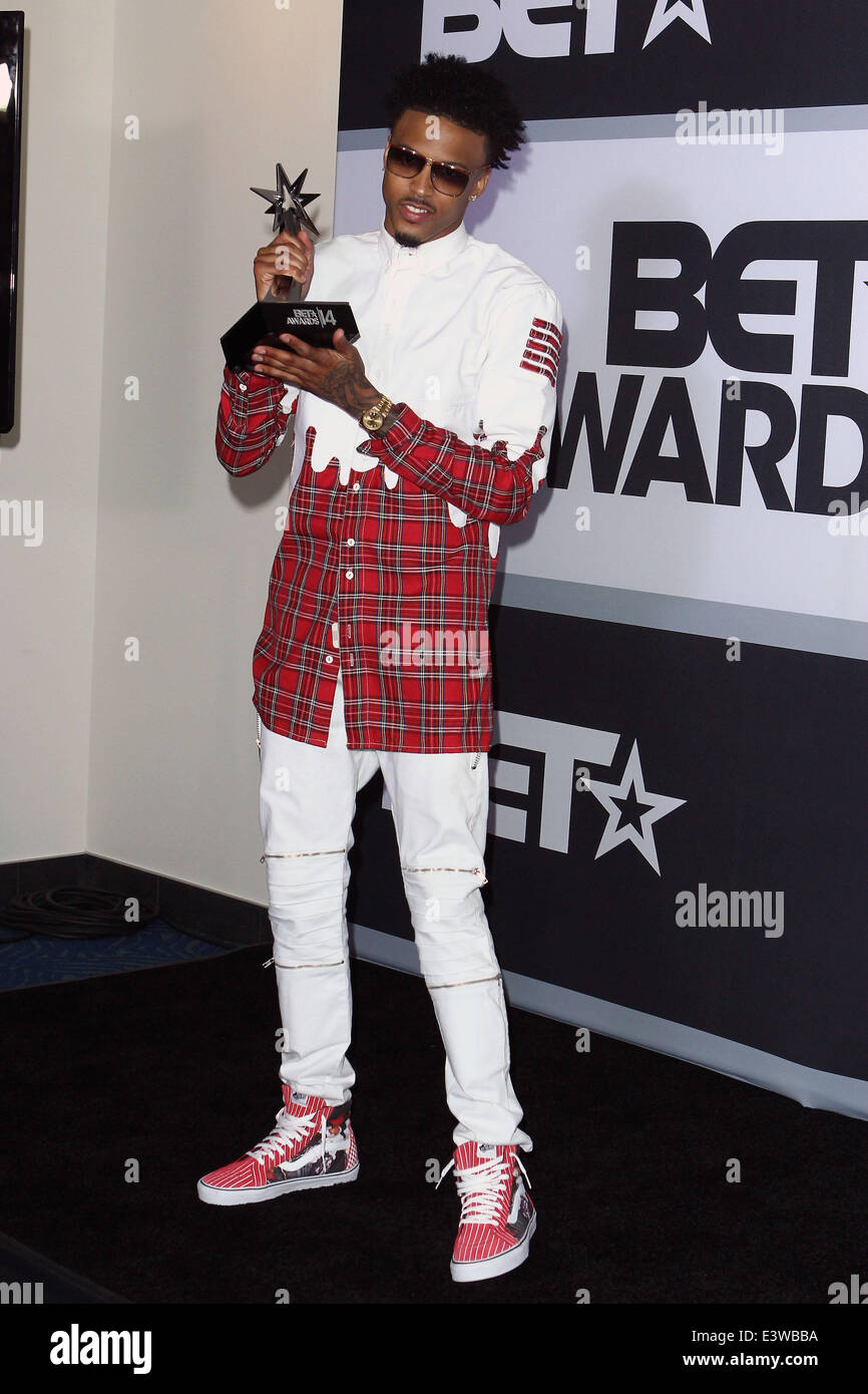 Los Angeles, California, USA. 30th June, 2014. August Alsina poses in ...