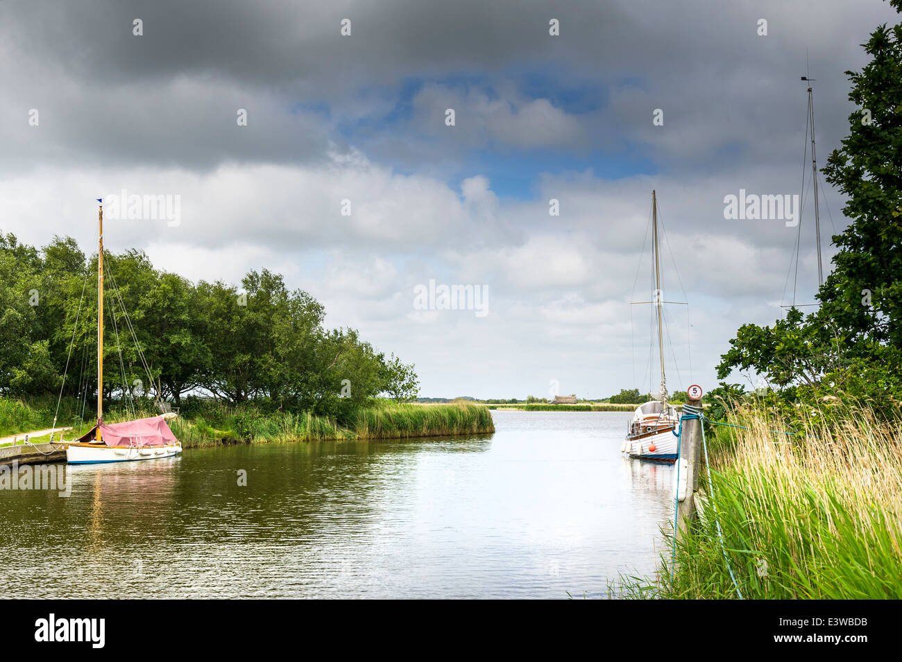 A waterway leading to Horsey Mere on the Norfolk Broads Stock Photo - Alamy