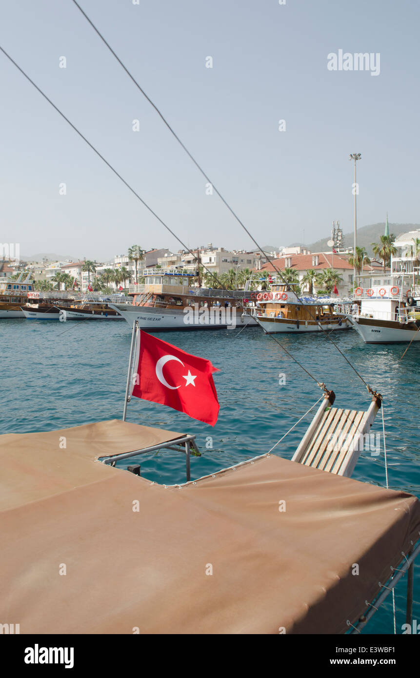 Marmaris flag hi-res stock photography and images - Alamy