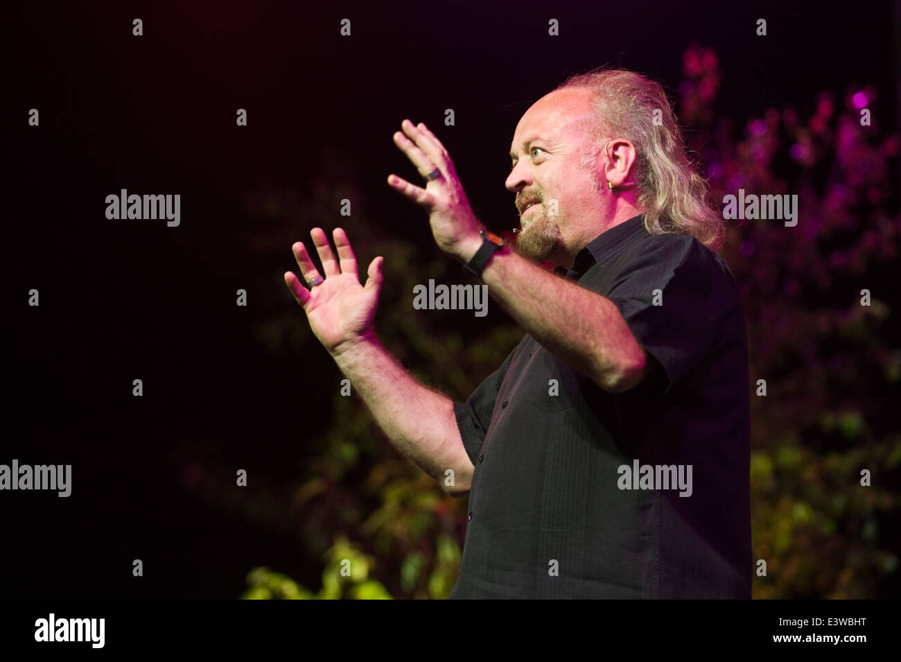 Bill Bailey stand-up comedian performing on stage at the final event of ...