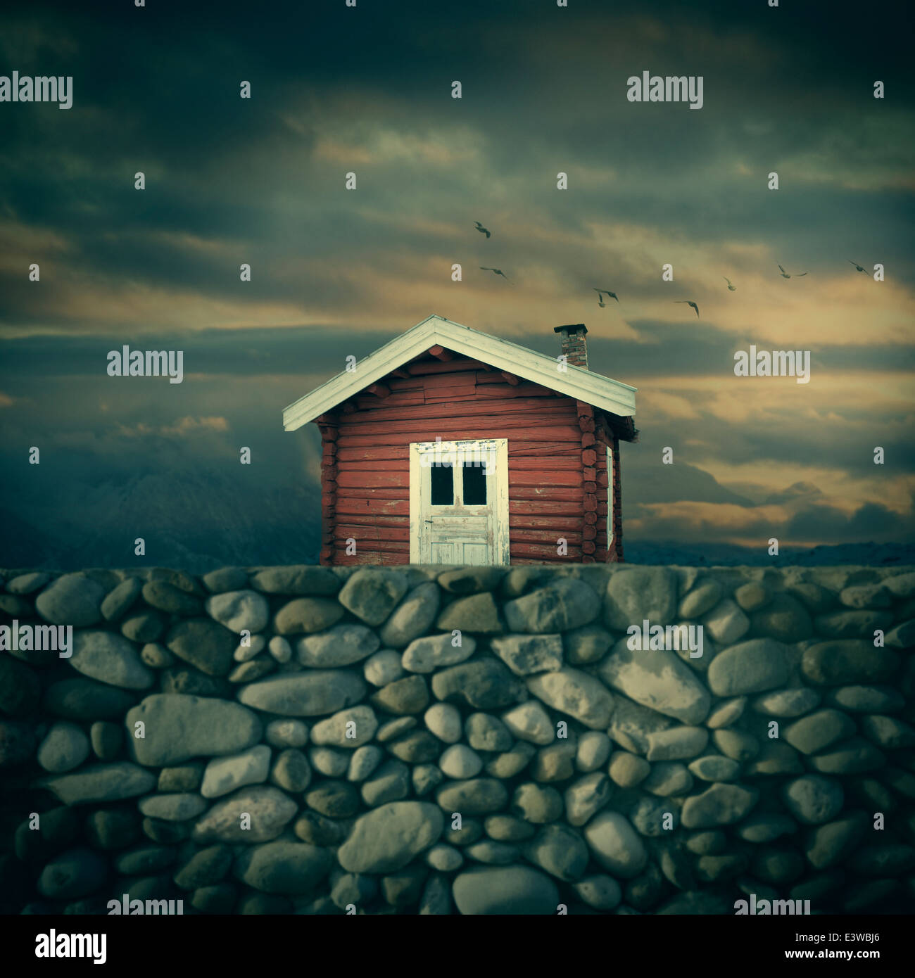 Red little house hi-res stock photography and images - Alamy
